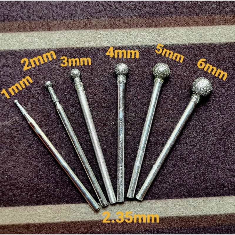 Jual Set 6 pcs Mata Bor ball bola bulat grafir tunner ukir gerinda ...