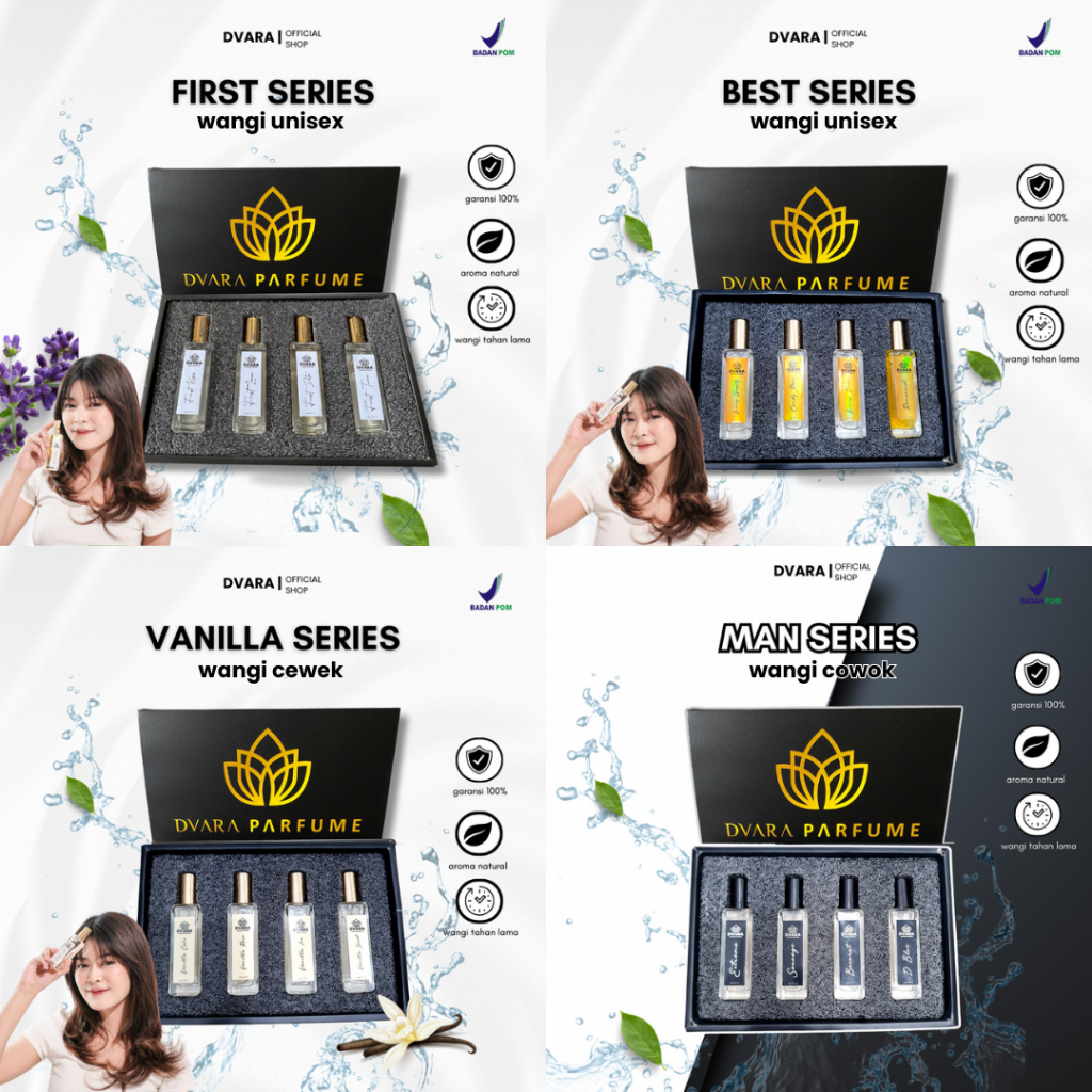 Jual (BPOM) BUNDLING DVARA SERIES PARFUM 4 BOTOL SPRAY 30 ML, PARFUM ...