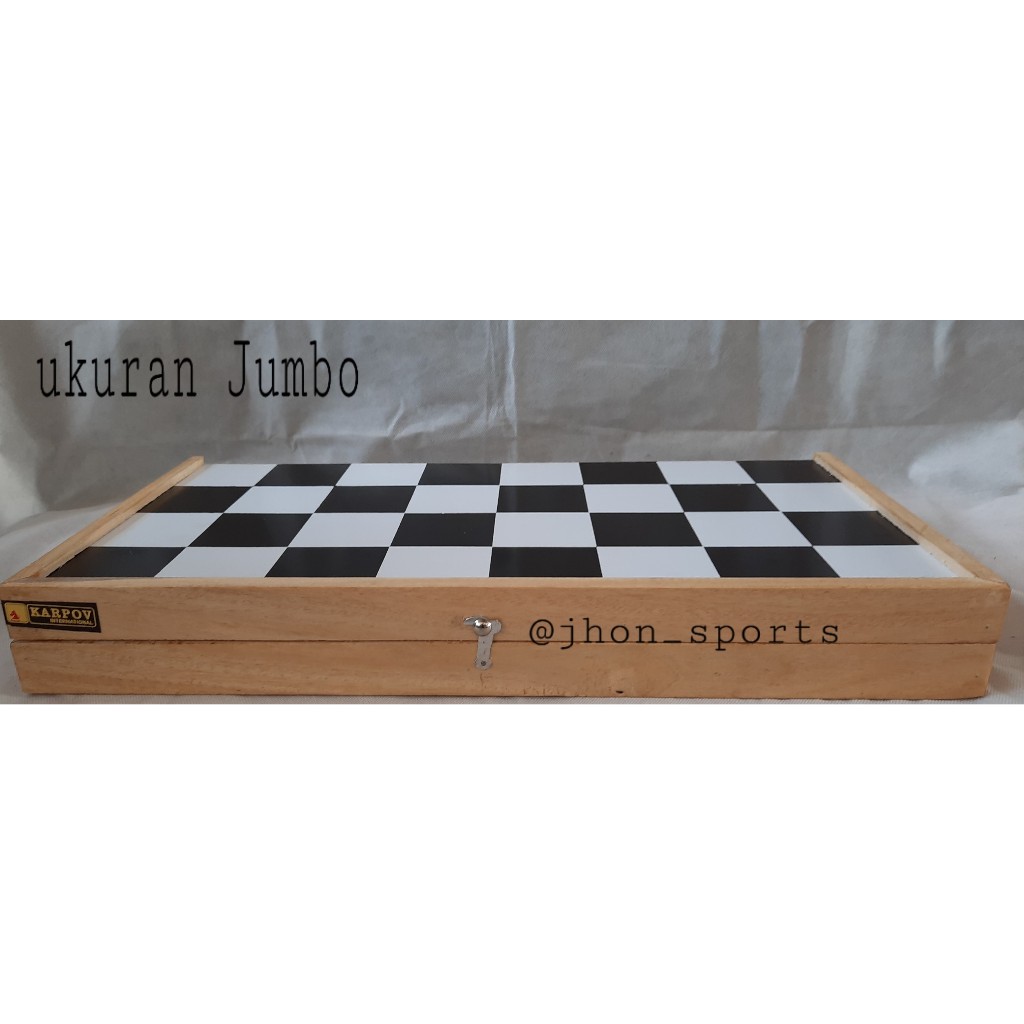 Jual PAPAN CATUR UK JUMBO 50X50 CM BIDAK KAYU | Shopee Indonesia