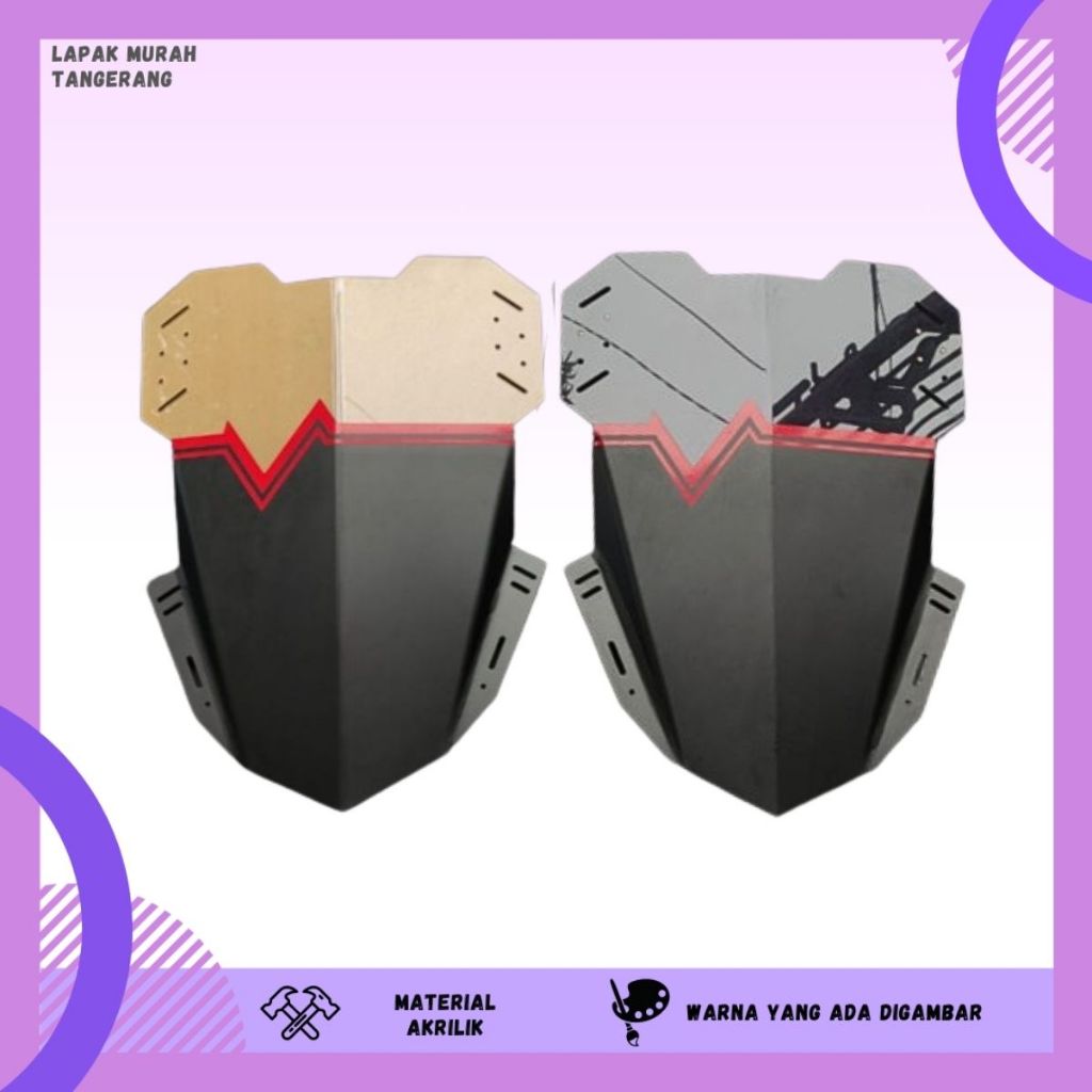 Jual VISOR CUSTOM 50 CM POLET WINDSHIELD CUSTOM 50 CM NVL VIXION BYSON ...