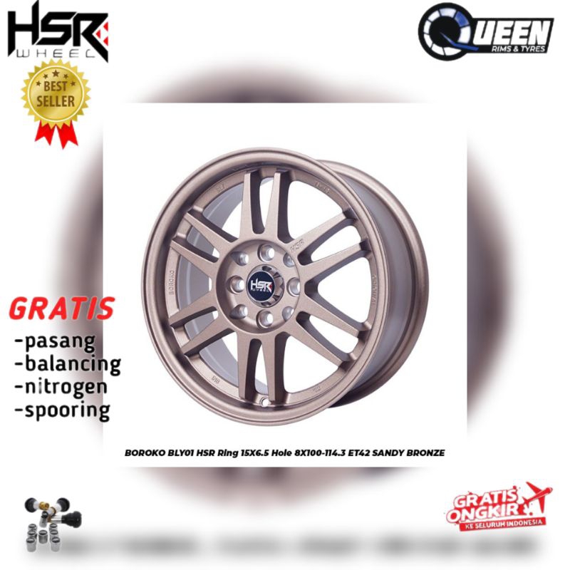 Jual VELG RACING R15 DOUBLE PCD HSR BLY01 untuk mobil avanza, xenia, veloz, agya, ayla, sigra ...