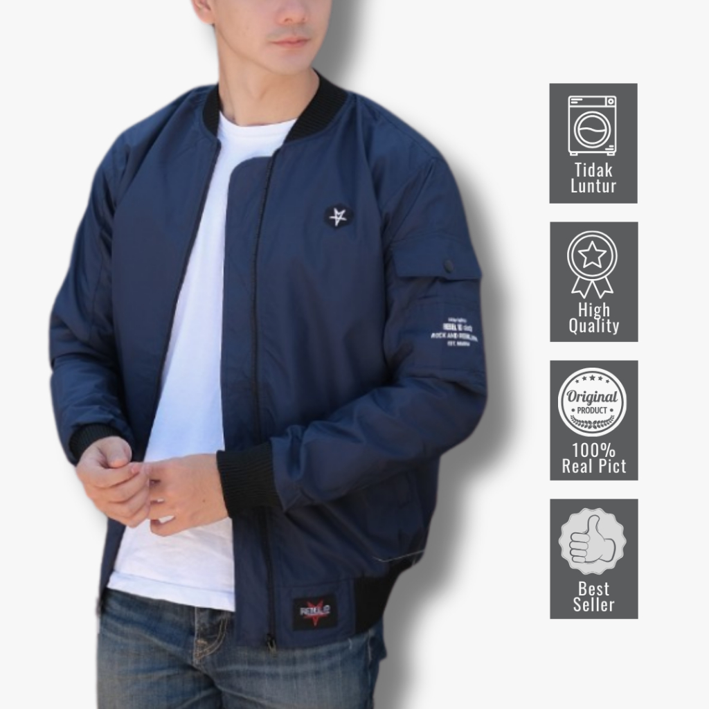 Jual Jaket Bomber Outdoor Gaul Motor Fashion Trendy Pria Dewasa Mat ...