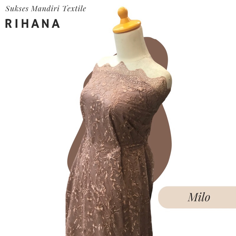 Jual [RIHANA] Brokat Tulle warna Black, Army, Dark Maroon, Milo, Sage Silver | Harga ½ meter ...