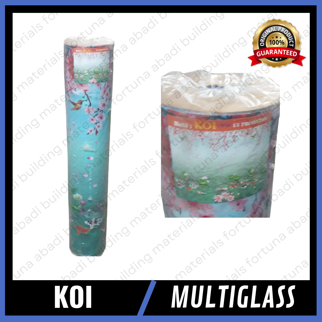 Jual Multiglass Motif Koi Dan Maple Ukuran 50M Plastik Penutup Pagar | Shopee Indonesia
