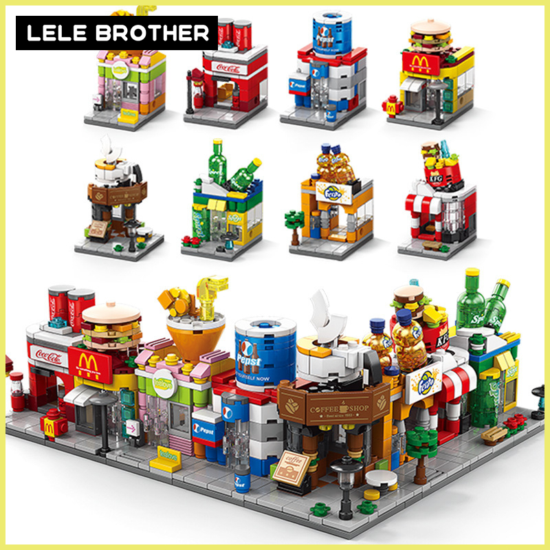 Jual LELE Mainan Balok Mini Toko McDonald's DIY 3D Puzzle Susun Edukasi ...