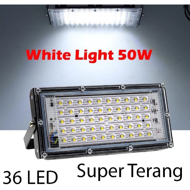 Jual LAMPU SOROT LED 50W 100W IP66 WATERPROOF / LAMPU TAMAN LED FLOOD LIGHT / LAMPU TEMBAK ...