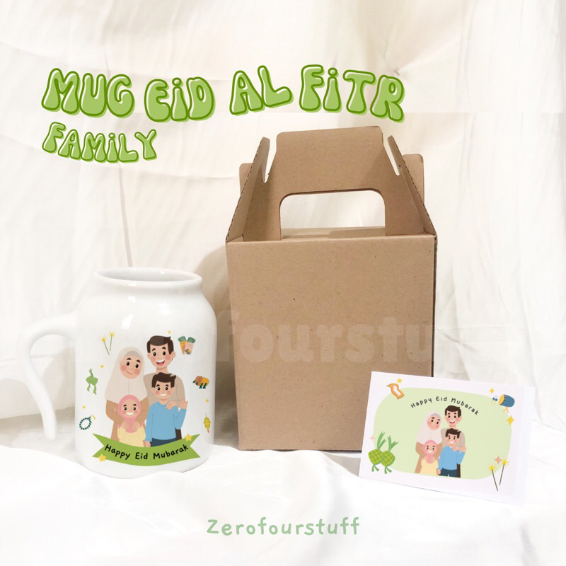Jual CUSTOM MUG EID FAMILY CHARACTER / MUG LEBARAN / GELAS CUSTOM NAMA ...