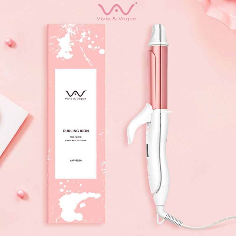 Jual Vivid&Vogue Catokan Rambut 2in1 32MM Ceramic Pink Hair ...