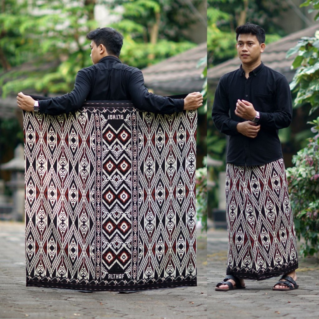 Jual ALTHAF - Sarung Goyor Motif Gafa Coklat Merah Hijau Biru Bahan Rayon Super Premium Grade A ...