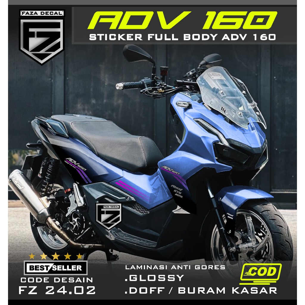 Jual (COD) Decal Sticker ADV 160 Full body gradasi terbaru - Sticker ...