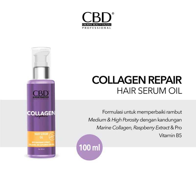 Jual CBD Collagen Repair Hair Serum Oil 100ml | Serum Rambut | Shopee ...