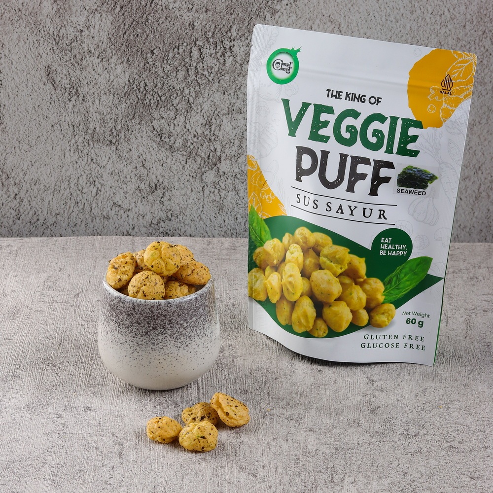 Jual Veggie Puff Seaweed | Sus Sayur Rasa Rumput Laut Clemat Clemut 60g ...