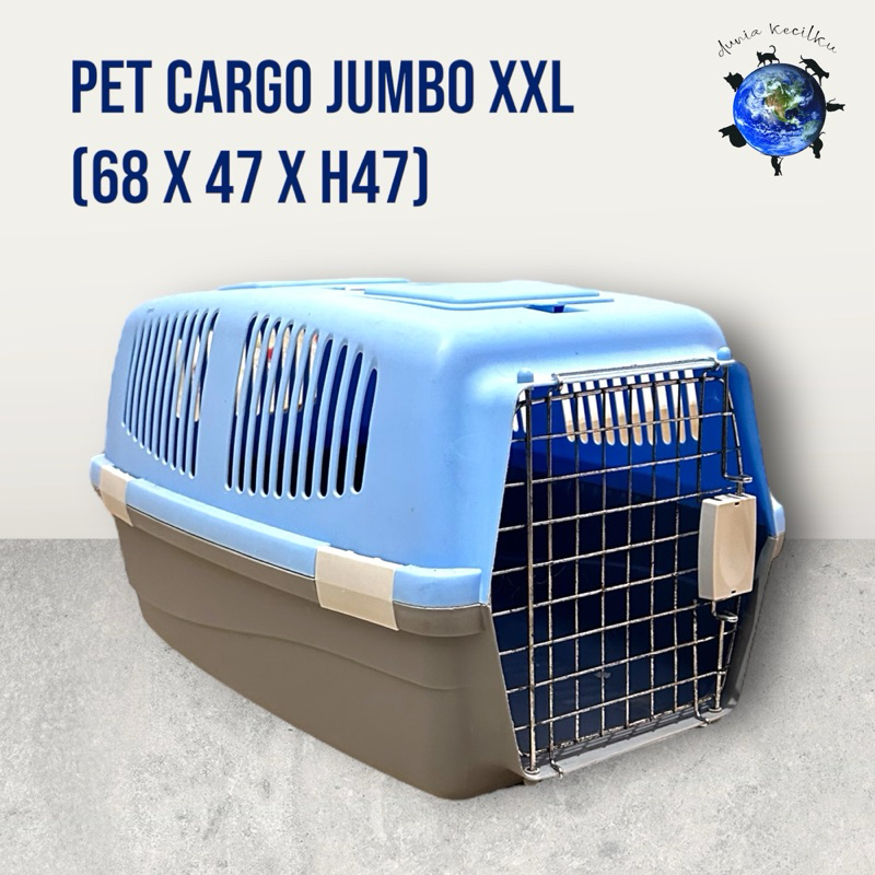 Jual Pet Cargo Large JUMBO XXL (68 x 47 x 47) - Pet Carrier / Kandang ...