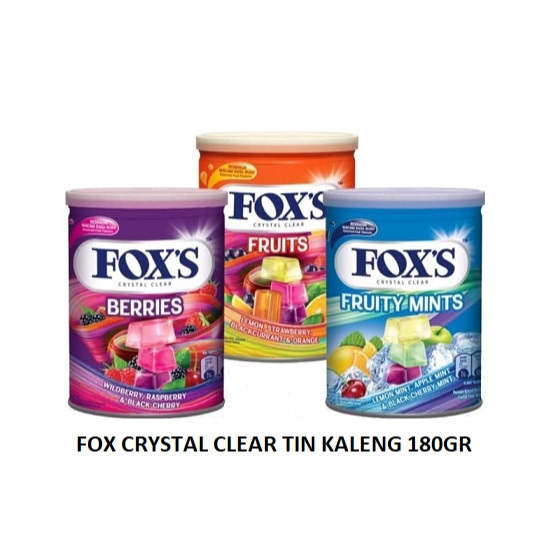 Jual Permen FOXS FOX FOX'S Tin Crystal Clear Candy Kaleng - Berries ...
