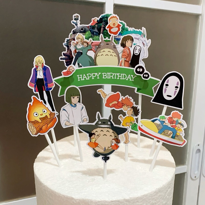 Jual Cake Topper 3D Karakter Ghibli Totoro Spirited Away Howl’s Moving ...