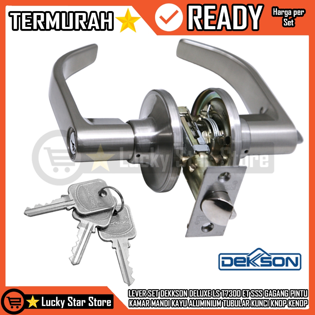 Jual Dekkson Lever Set Deluxe Ls T7300 Et Sss Gagang Pintu Kamar Mandi ...