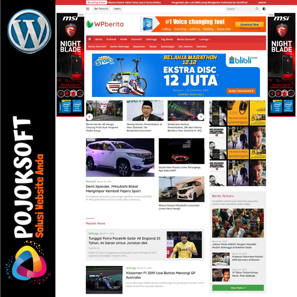 Jual Wpberita Theme Wordpress untuk Blog dan Berita - Original Lisensi Lifetime by Idtheme ...