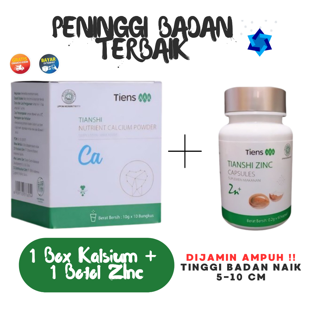 Jual Tianshi Nutrient Calcium Powser & Zinc Peninggi Badan Original ...