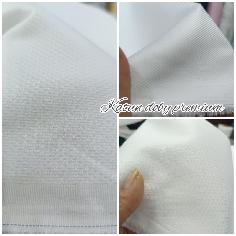 Jual Kain Katun Doby putih Import bahan kemeja dan koko premium ...