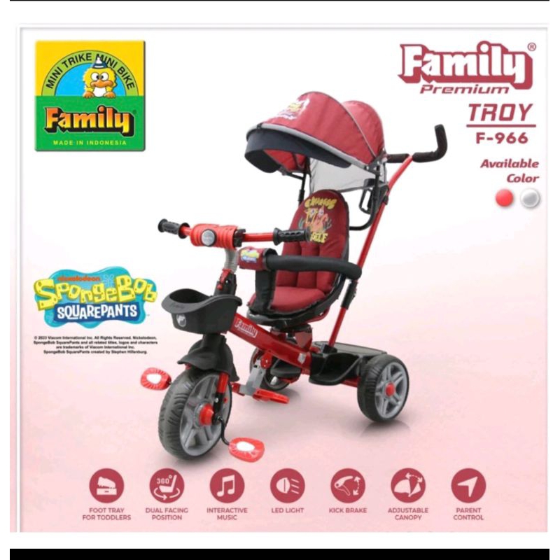 Jual Sepeda Anak Roda 3 FAMILY F966 troy | Shopee Indonesia