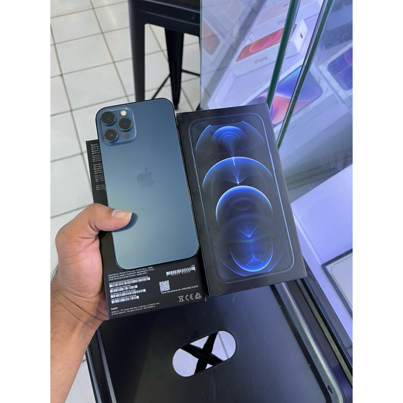 Jual iPhone 12 ProMax 128gb Pasific Blue iBOX Resmi Fulloriginal Mulus ...