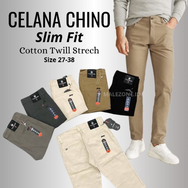 Jual Celana Chino Panjang Pria Slim Fit Celana Chinos Pria Chino Pants Cowok Stretch Melar ...