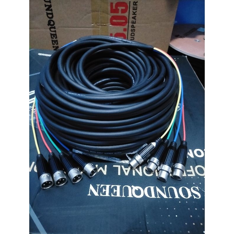 Jual kabel input/kabel snake SOUNDQUEEN KS-4-50 meter (4CHANEL ...
