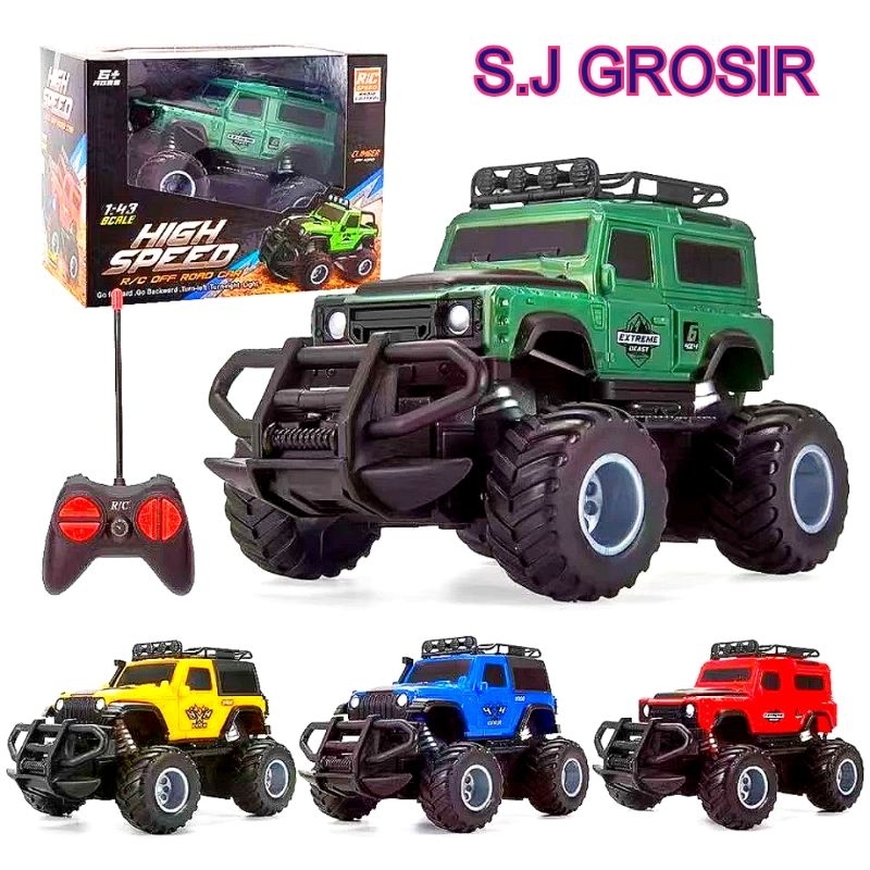 Jual Mobil mainan remot Rc Mini Car Jeep Offroad Remote Control 4 Arah ...