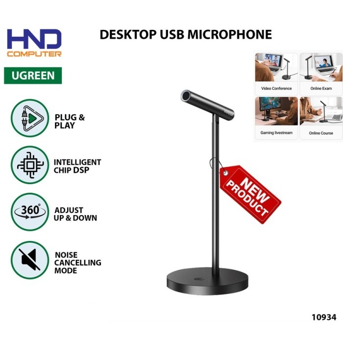 Jual UGREEN Microphone Desktop USB Mic For Zoom Streaming Gaming Condenser - 10934 - 90416 ...