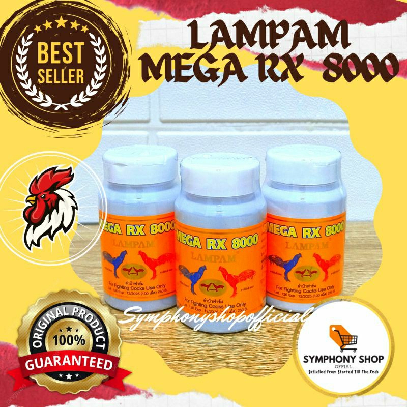 Jual LAMPAM MEGA RX 8000 SUPLEMENT AYAM IMPORT THAILAND 100 TABLET | Shopee Indonesia