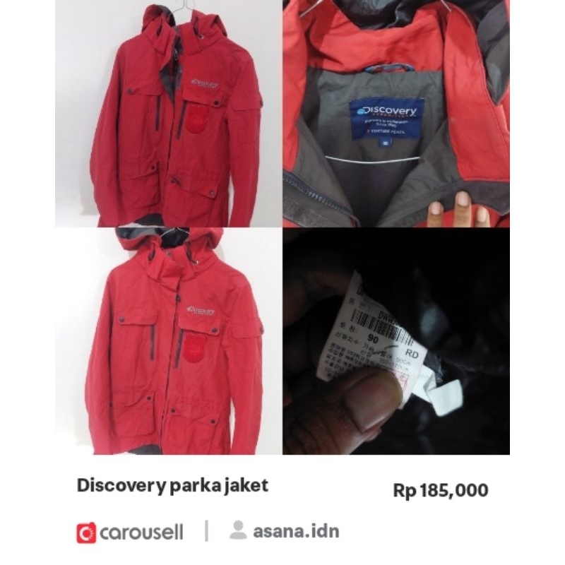 Jual Jacket discovery merah | Shopee Indonesia