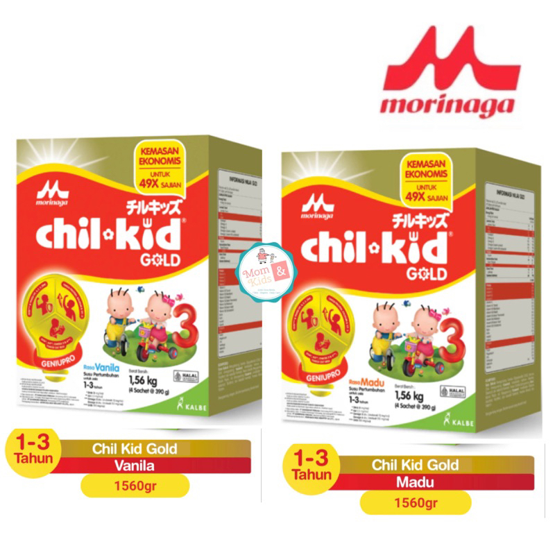 Jual CHILKID REGULER VANILA MADU 1560 GR | MORINAGA CHIL KID GOLD (1-3 ...