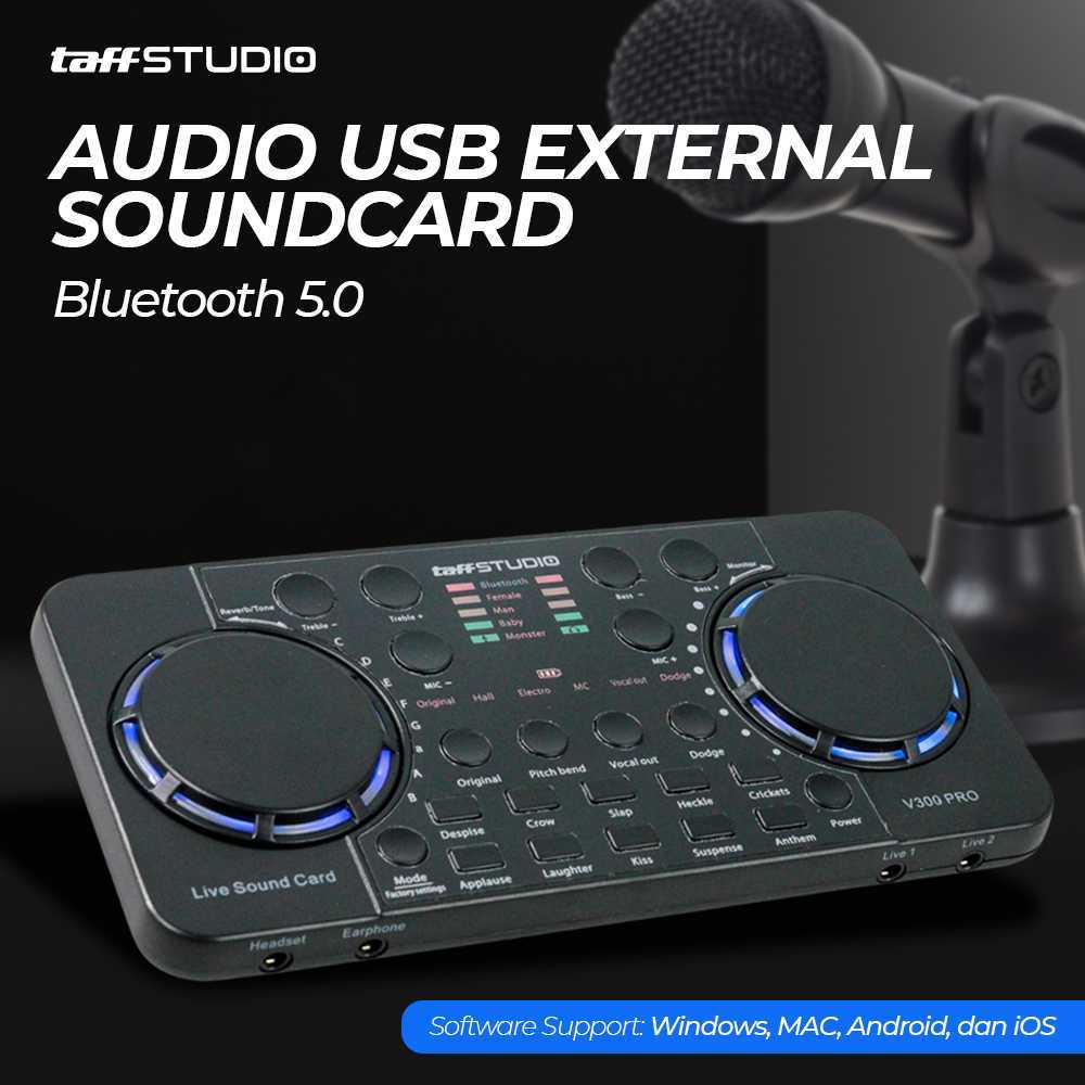 Jual Audio Bluetooth USB External Soundcard Live Microphone TaffSTUDIO ...