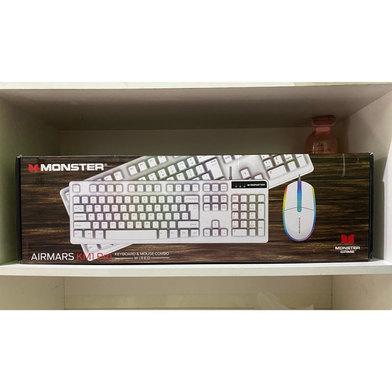 Jual Monster KM1 Pro Wired RGB Light Keyboard Mouse Set Laptop Komputer ...