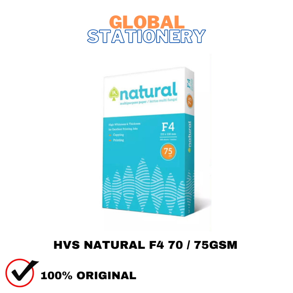 Jual Kertas HVS Kertas Fotocopy Kertas Printing Natural F4 Folio 70 Gsm 75 Gsm | Shopee Indonesia