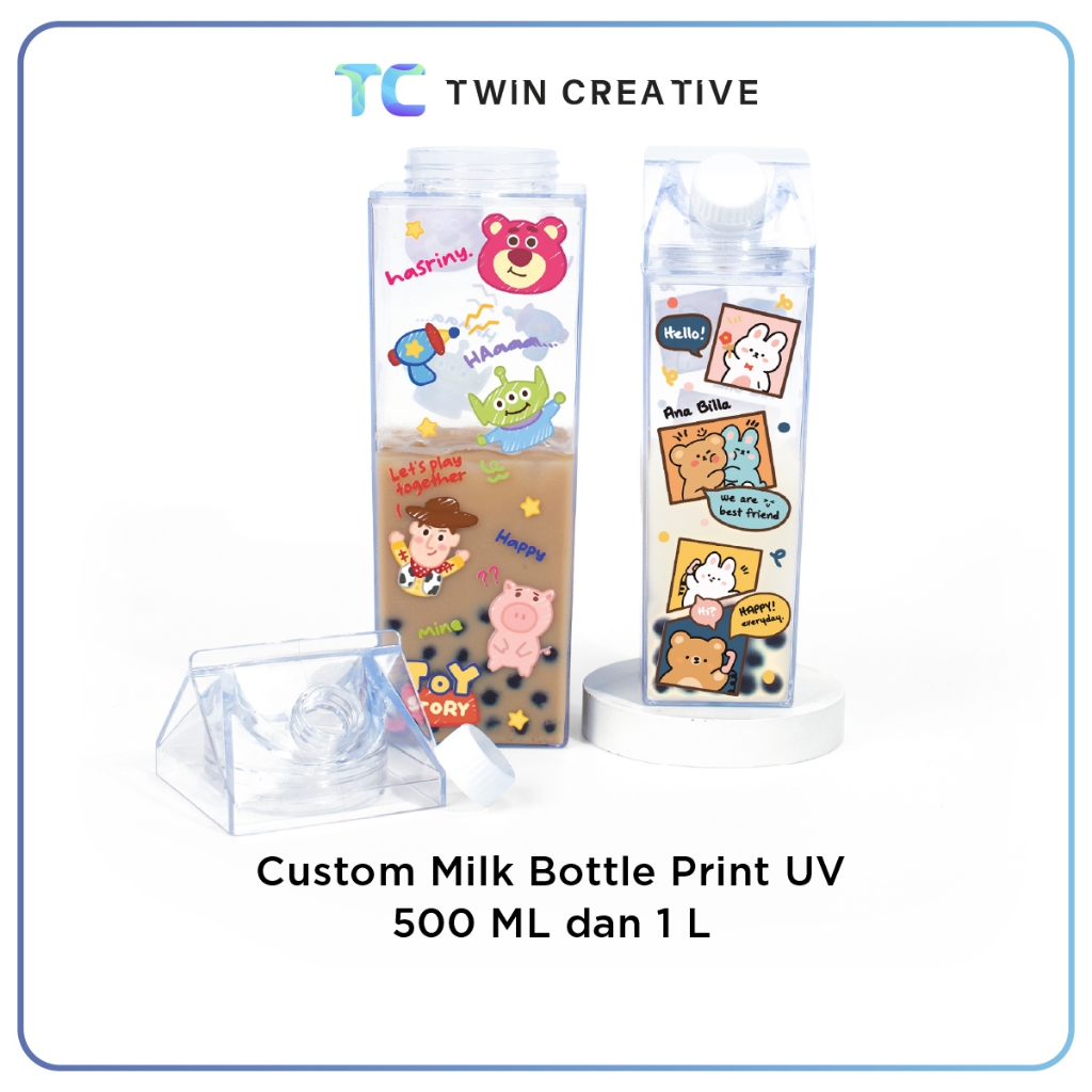 Jual Custom Botol Minum Refil Susu / Hadiah Anak Kotak Susu / Tempat ...