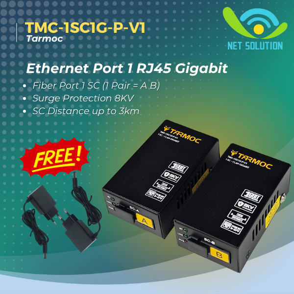 Jual Tarmoc TMC-1SC1G-P-V1 | Media Converter 1FO 1LAN / 1 FO 1 LAN ...