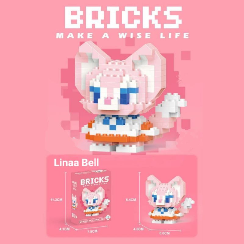 Jual Bricks Toys Karakter Kartun Balok Puzzle Mini Karakter Mainan Anak ...