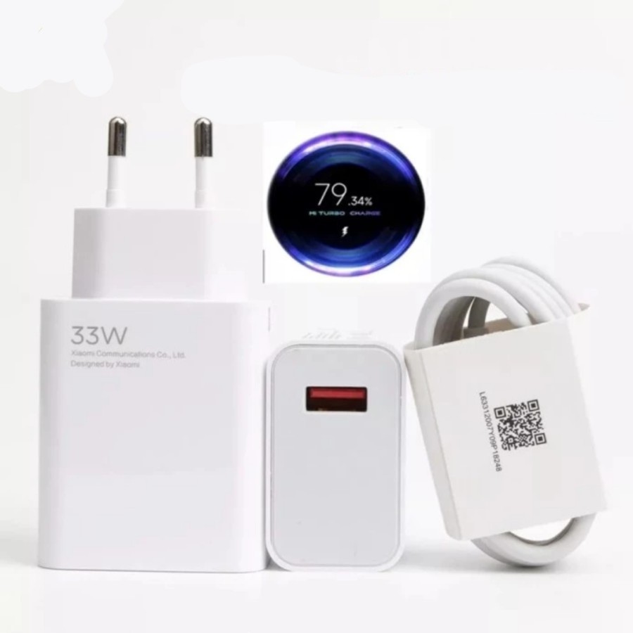 Jual CHARGER TURBO ORIGINAL XIAOMI 33 WATT 10T redmi note 10 pro Note ...