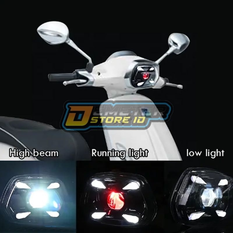 Jual Lampu Depan Vespa Sprint 155 LED Biled HeadLamp Vespa 155 New PNP ...