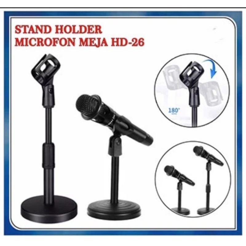 Jual Microphone Stand / Stand Mic Pendek Adjustable | Shopee Indonesia