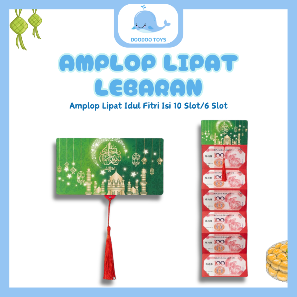 Jual Amplop Lipat Lebaran Idul Fitri Isi 10 Slot / 6 Slot - Amplop THR ...