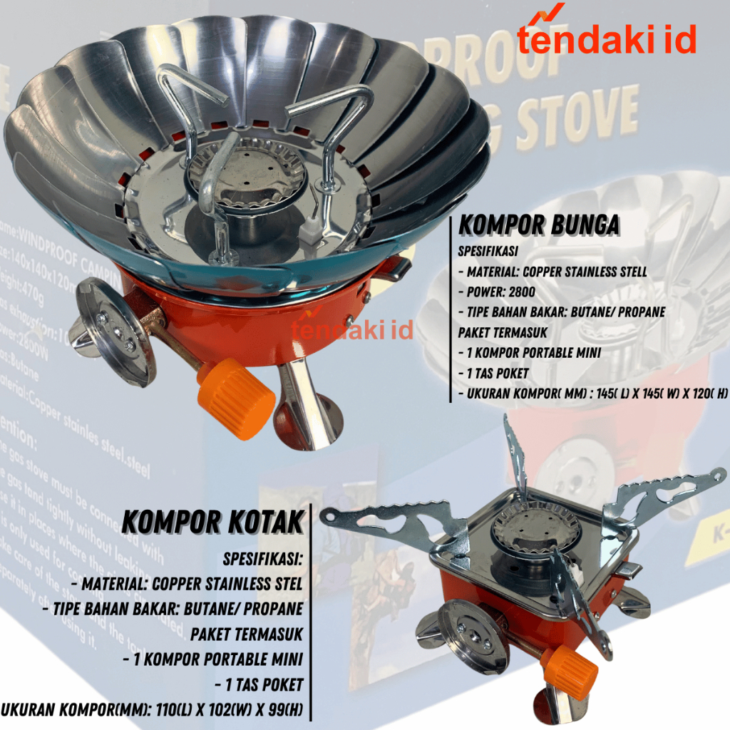Jual Kompor Camping Poratable Mini Windproof Kovar LWY Kompor Kotak ...