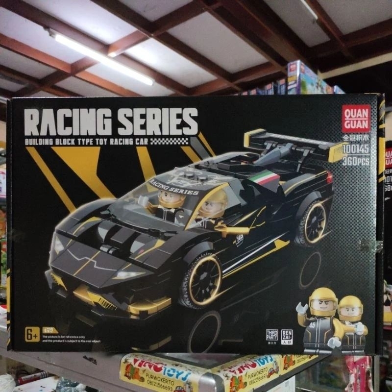 Jual mainan balok brick mobil super car ky6119 sedan ky6118 with light ...