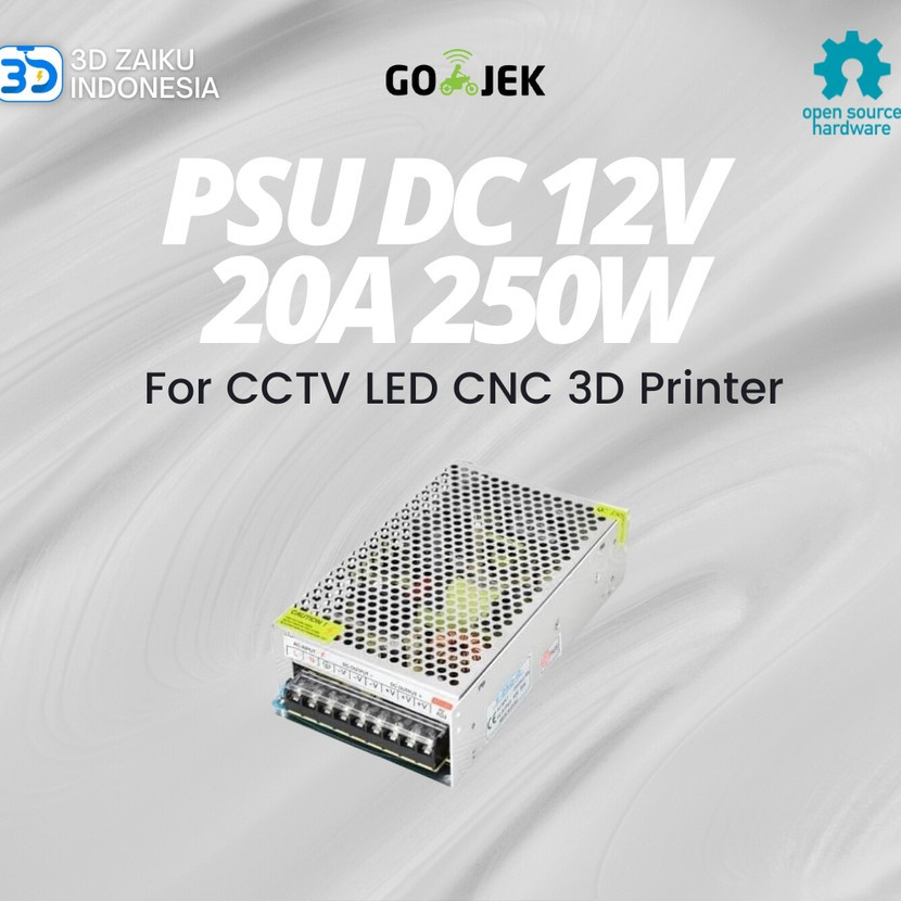 Jual Switching Power Supply DC 12V 20A 250W For CCTV LED CNC 3D Printer | Shopee Indonesia