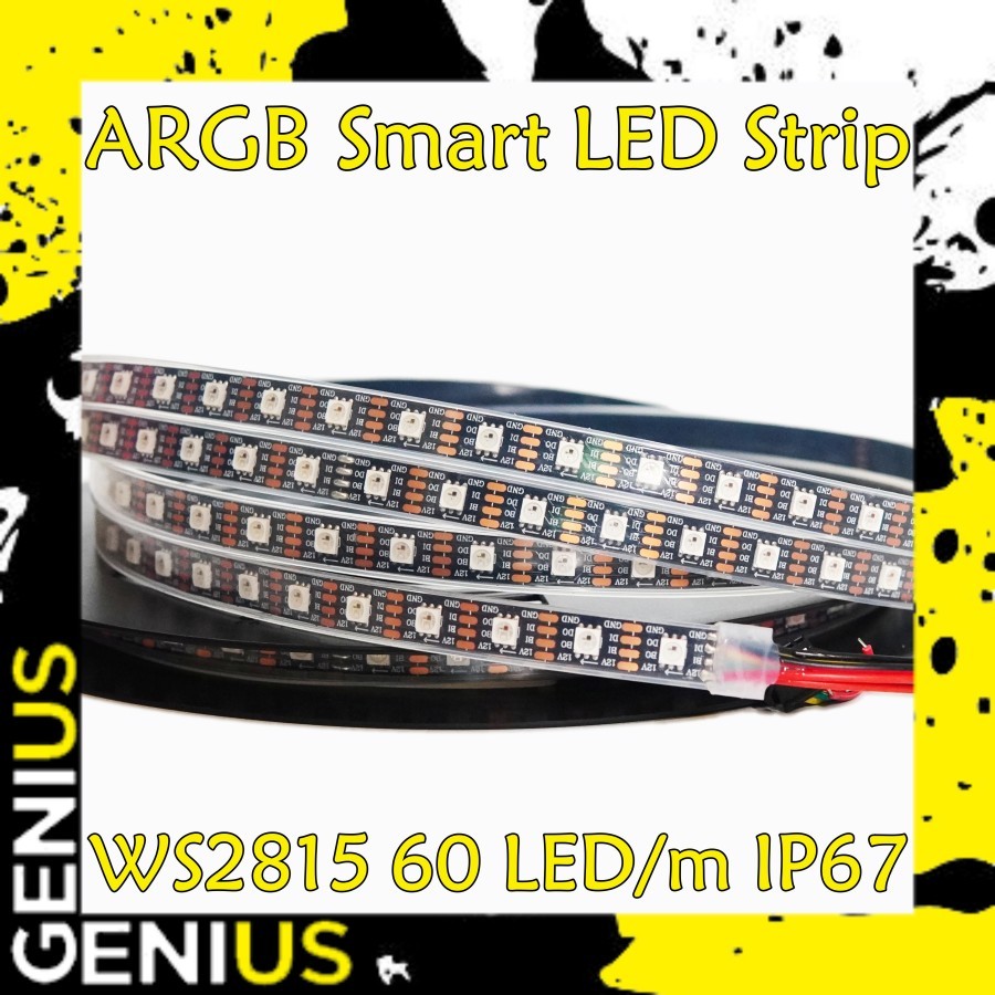 Jual WS2815 60 leds 12V Smart LED Strip Addressable ARGB | Shopee Indonesia