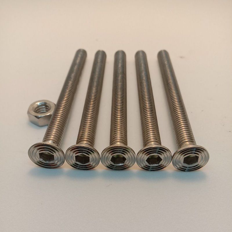 Jual Baut slim m6 drat 10 steanlis 304 handmade model spiral panjang 7cm | Shopee Indonesia