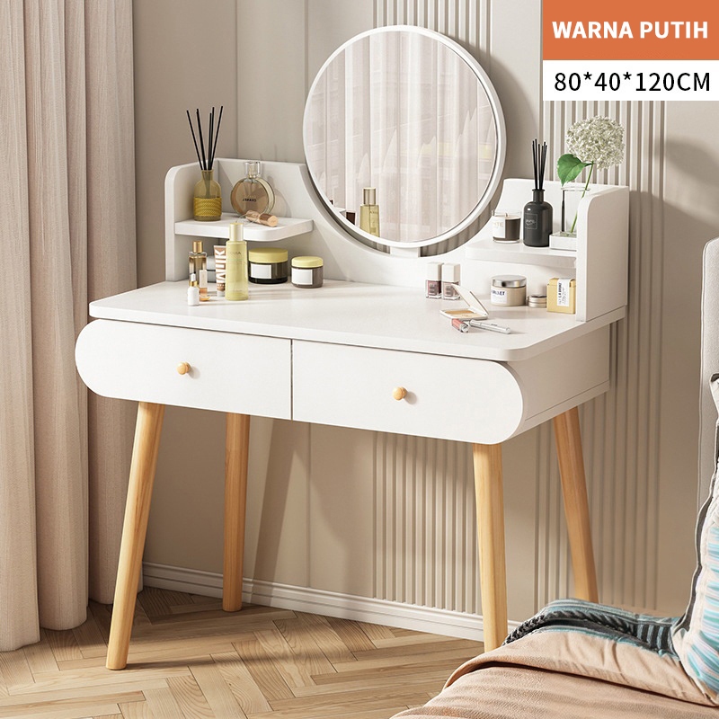 Jual LL Rias Putih/Meja Rias Lampu Minimalis/Meja Rias kecil/ Meja make ...