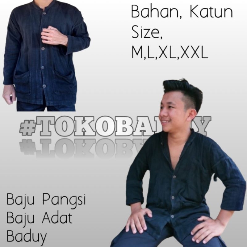 Jual baju pangsi baju adat baduy warna hitam/black Tenunan Asli | Shopee Indonesia