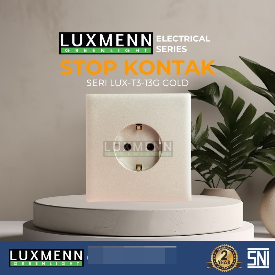 Jual Luxmen Stop Kontak Gold, Seri LUX-T3-13G | Shopee Indonesia